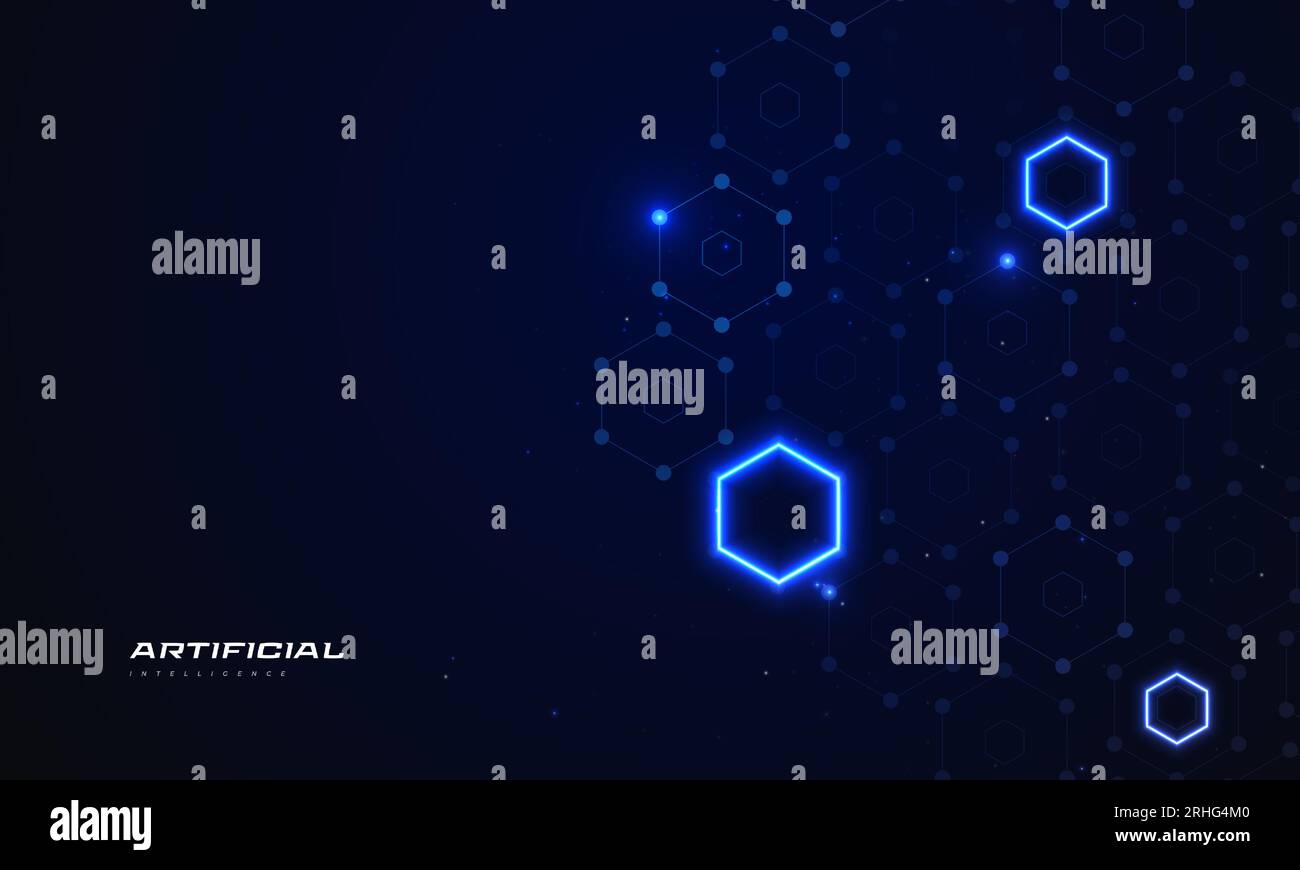 Abstract Futuristic Artificial Intelligence Technology Background. Big Data Background with ...