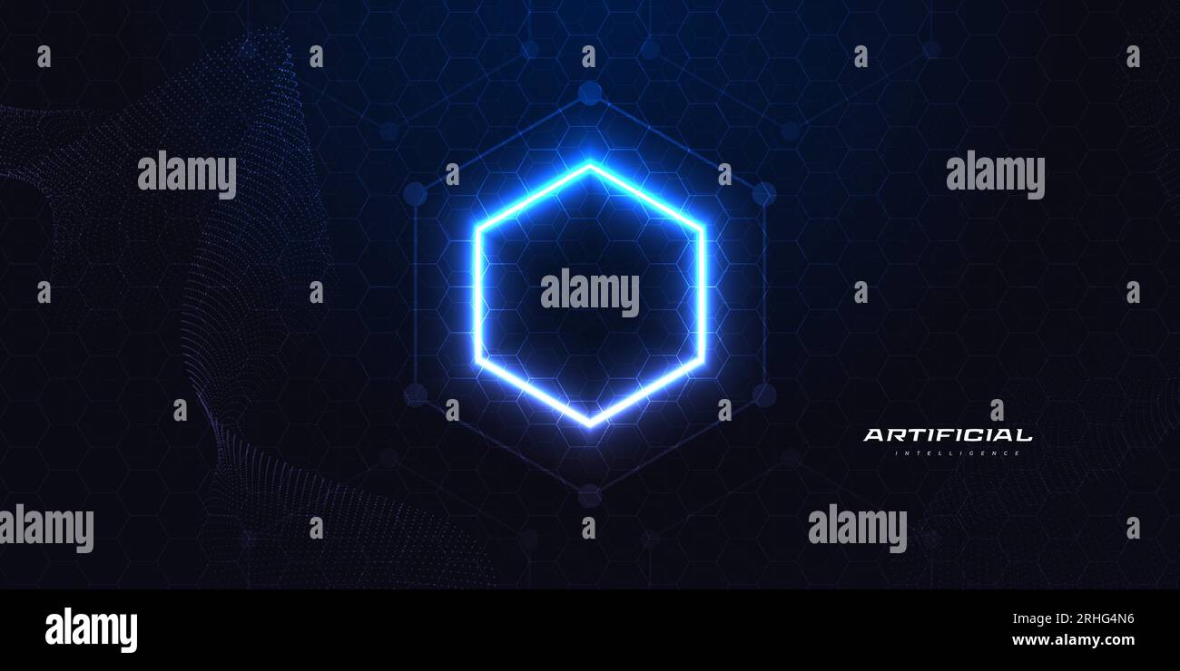 Abstract Futuristic Artificial Intelligence Technology Background. Big Data Background with ...