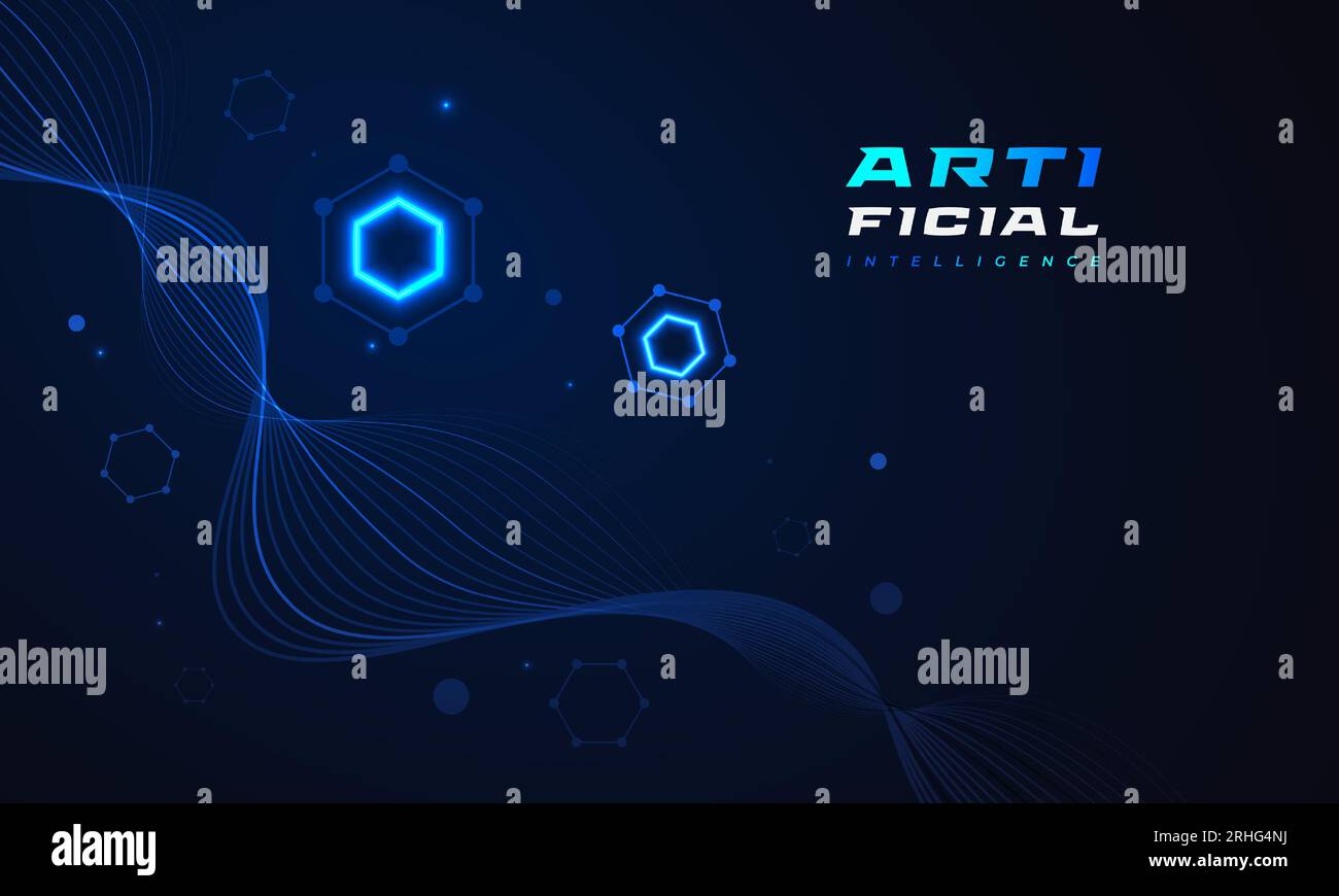 Abstract Futuristic Artificial Intelligence Technology Background. Big Data Background with ...