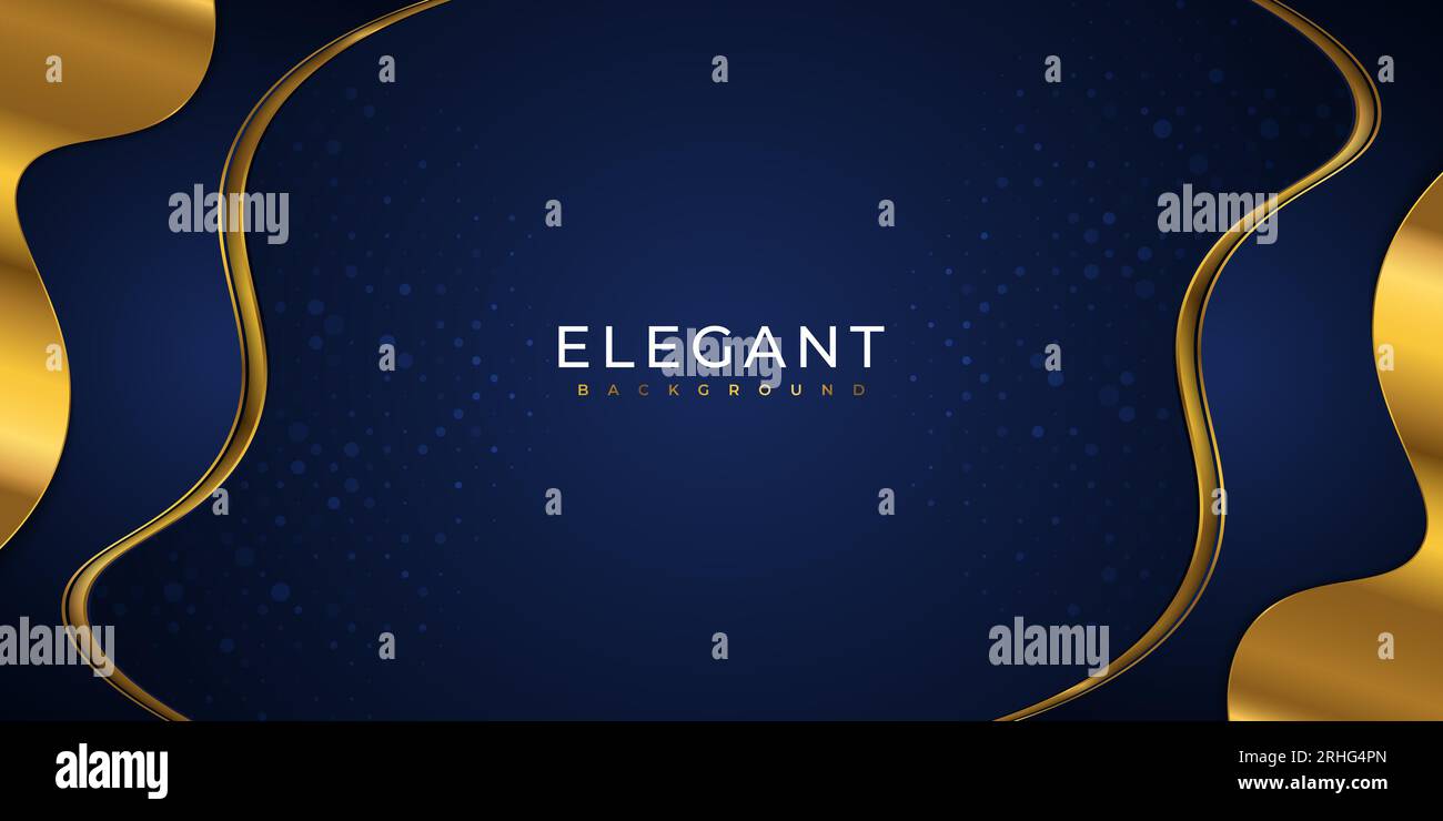 Elegant Premium Blue and Gold Background. Luxury Background for Award, Nomination, Ceremony ...