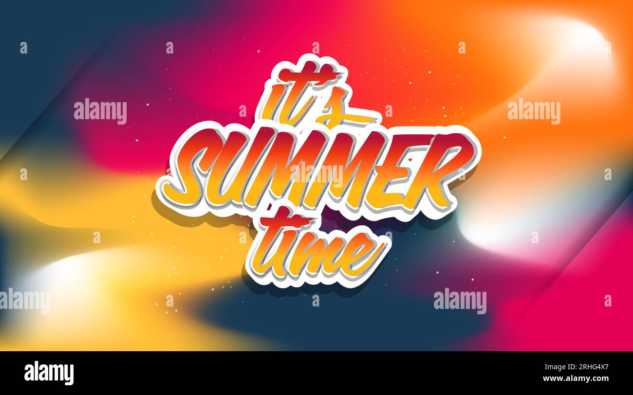 Colorful Summer Background for Banner or Poster Design. Abstract Wavy ...