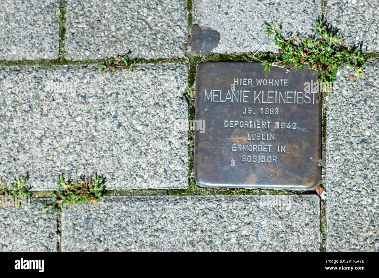 Wiesbaden, Germany - August 10, 2023: Stolperstein (Stumbling Block) in ...