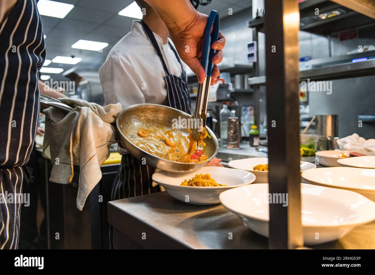 Chef plating food in hi-res stock photography and images - Alamy