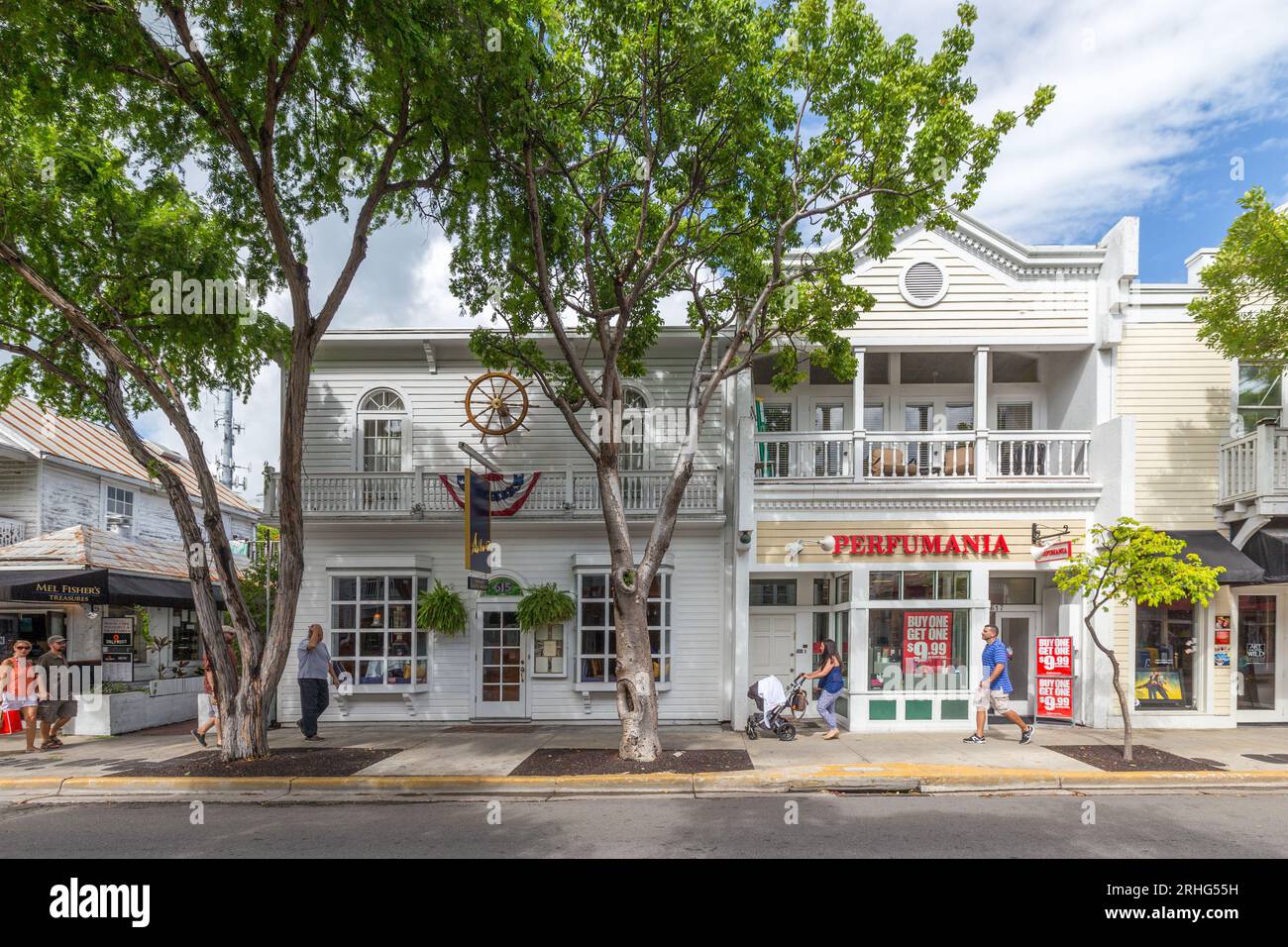 Key West, USA - August 26, 2014: Key West historic wooden buildings ...