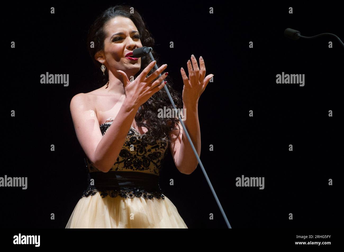 London, UK. 20 Nov 2014. Soprano Maria Aleida performs solo at a ...
