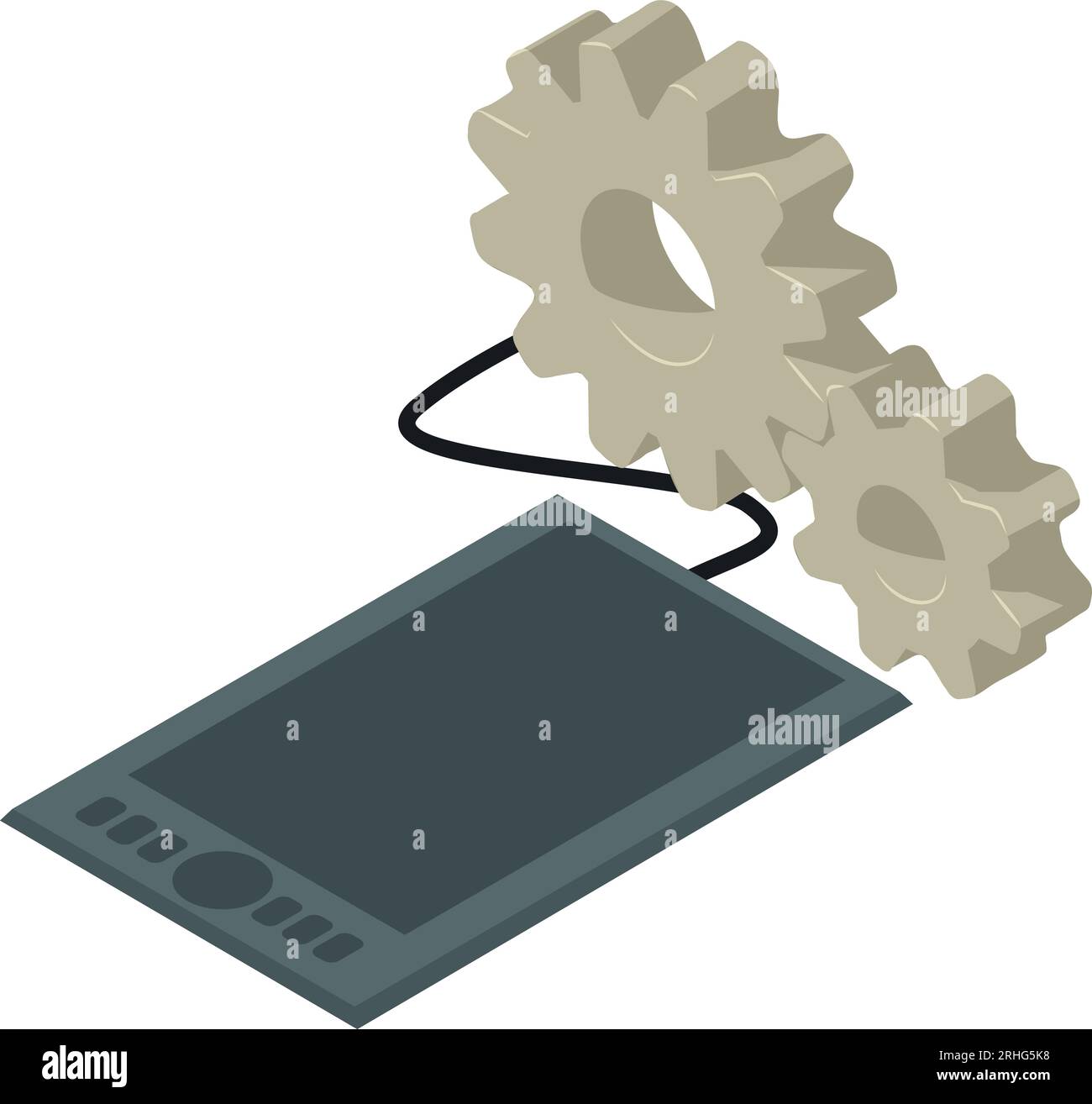 Drawing tablet icon isometric vector. Modern digital drawing tablet and ...