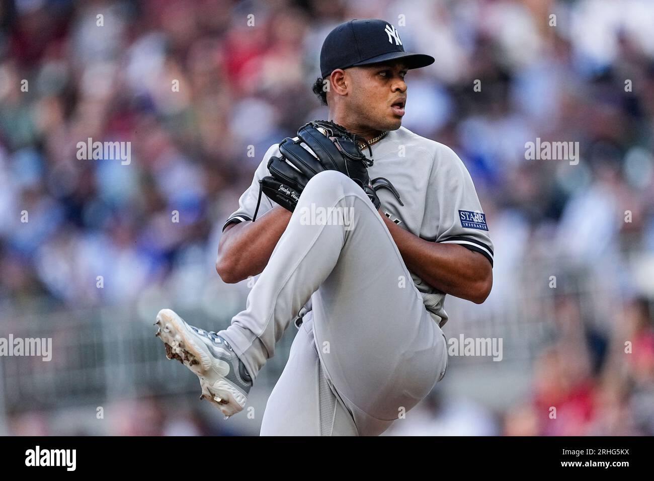 New York Yankees starting pitcher Randy Vasquez works against the ...