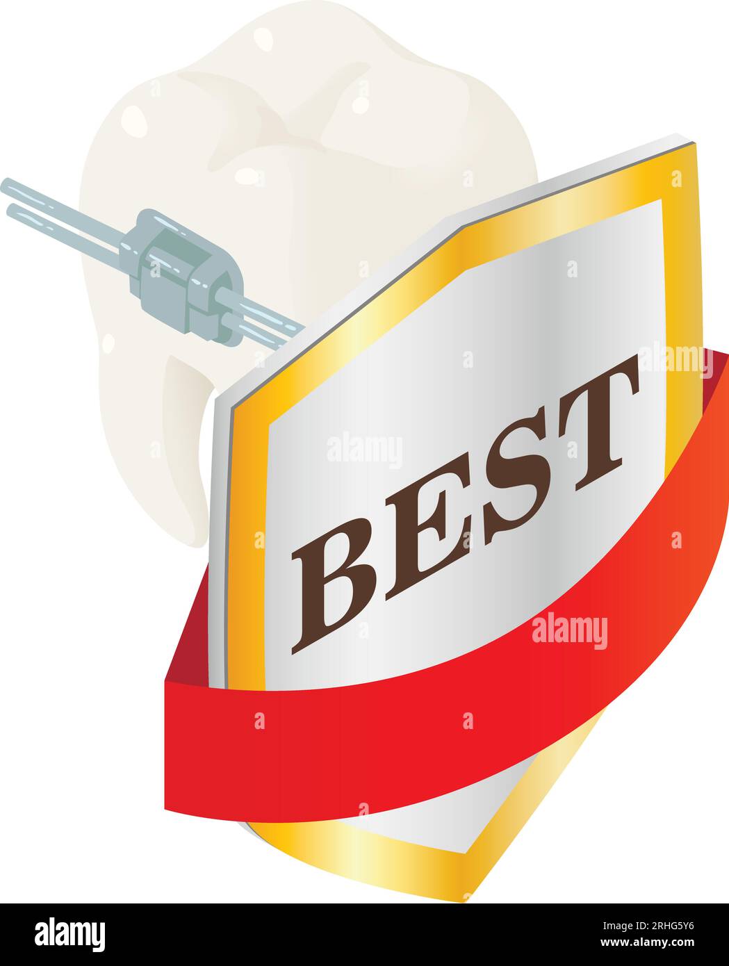 Orthodontic concept icon isometric vector. Dental brace on tooth behind ...