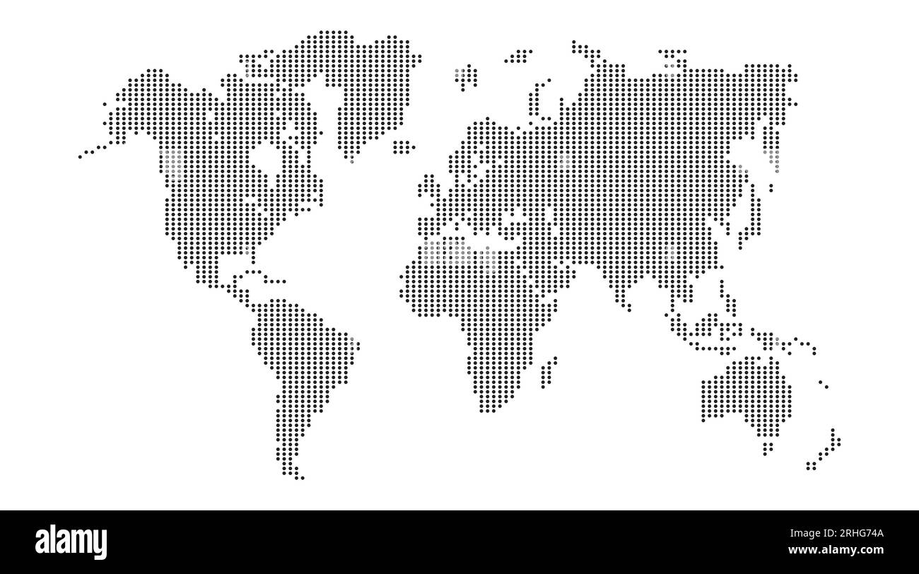 Vector Dotted World Map Stock Vector Image And Art Alamy