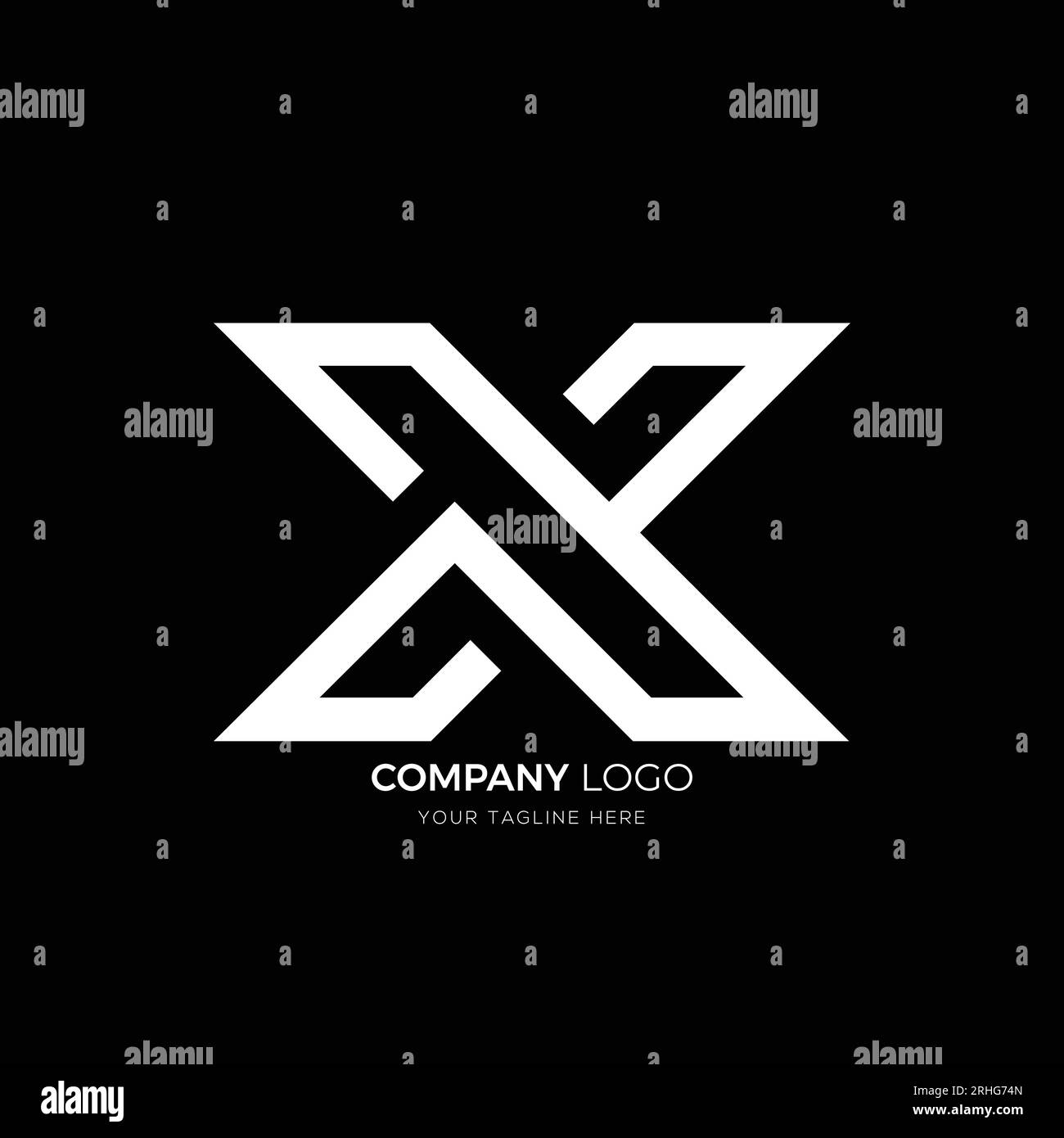 X logo template hi-res stock photography and images - Alamy