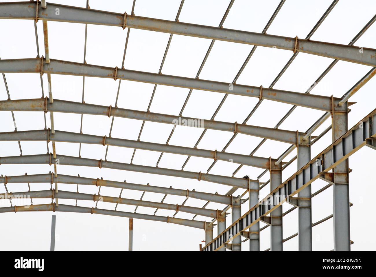 closeup of steel structure framework in a factory Stock Photo - Alamy