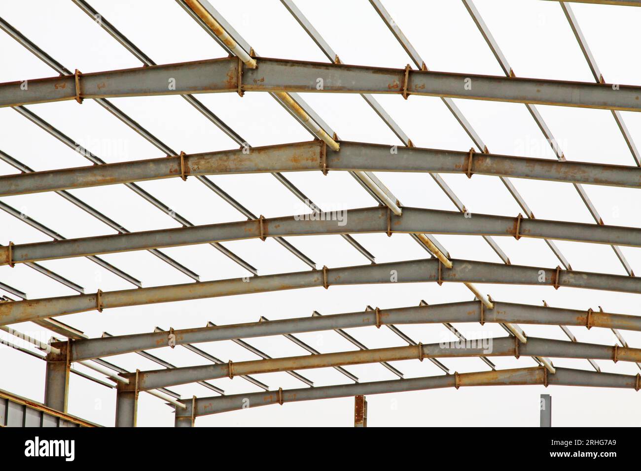 closeup of steel structure framework in a factory Stock Photo - Alamy