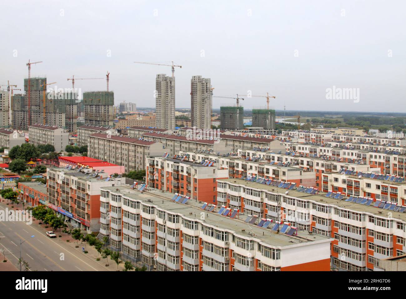 small city architecture landscape in China Stock Photo - Alamy