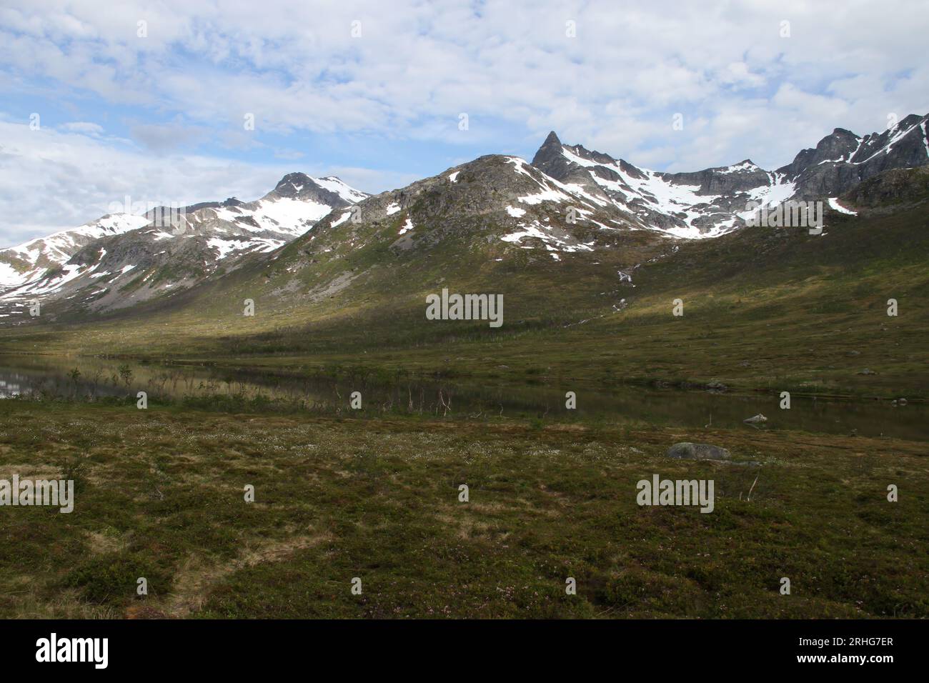Islands of Kvaloya and Senja, Norway, Mountains, lakes, fjords Stock ...
