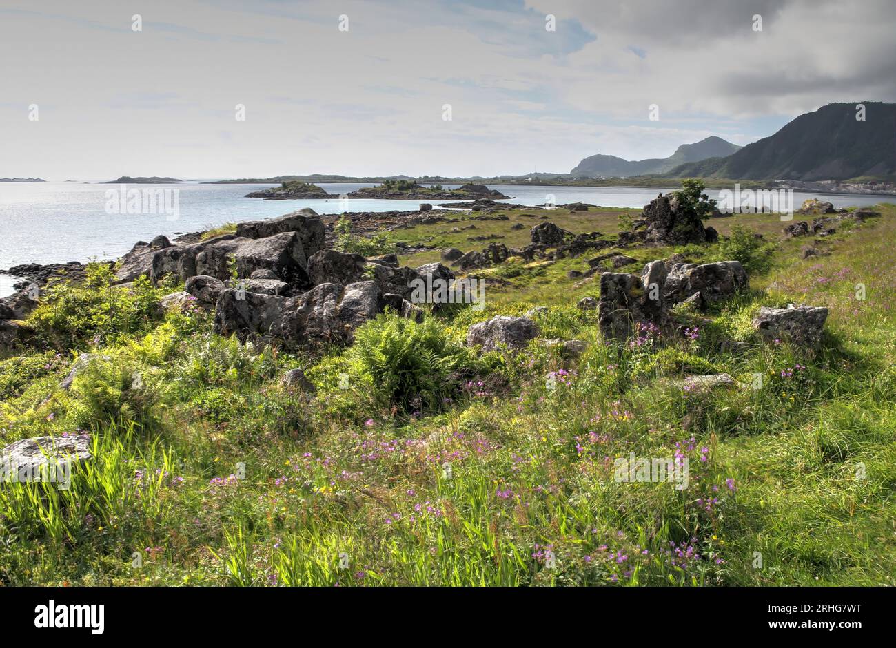 Lofoten peninsula, Norway, Mountains, lakes, and fjords Stock Photo - Alamy