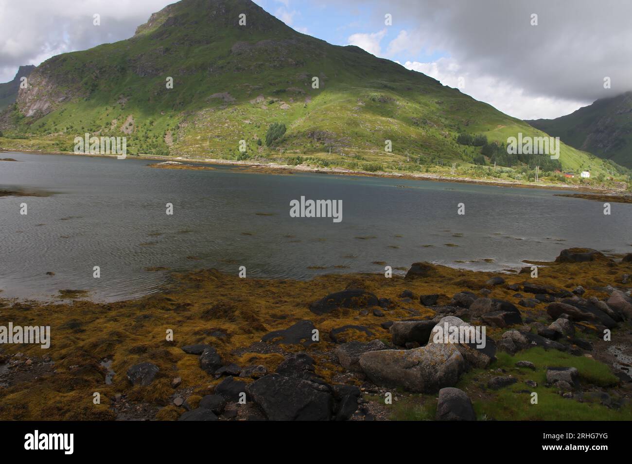 Lofoten peninsula, Norway, Mountains, lakes, and fjords Stock Photo - Alamy
