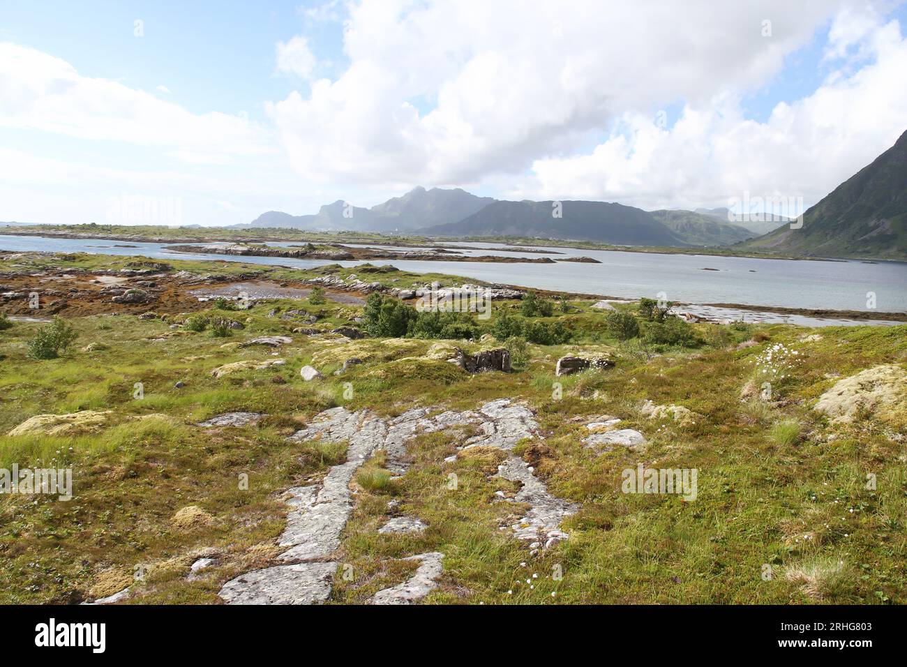 Lofoten peninsula, Norway, Mountains, lakes, and fjords Stock Photo - Alamy