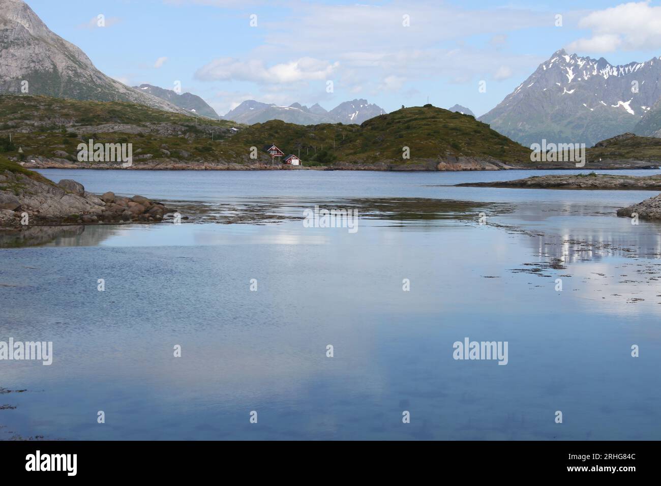 Lofoten peninsula, Norway, Mountains, lakes, and fjords Stock Photo - Alamy