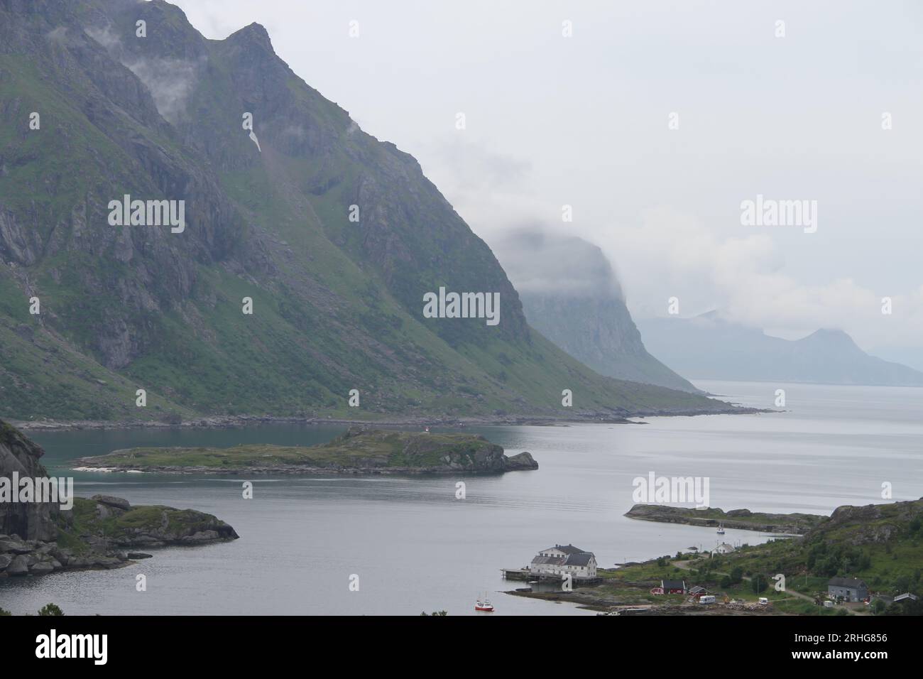 Lofoten peninsula, Norway, Mountains, lakes, and fjords Stock Photo - Alamy