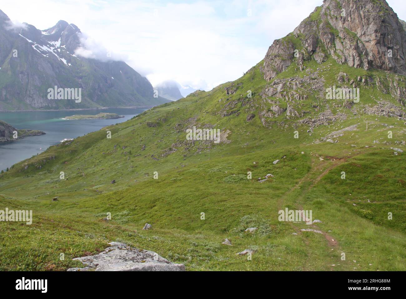 Lofoten peninsula, Norway, Mountains, lakes, and fjords Stock Photo - Alamy