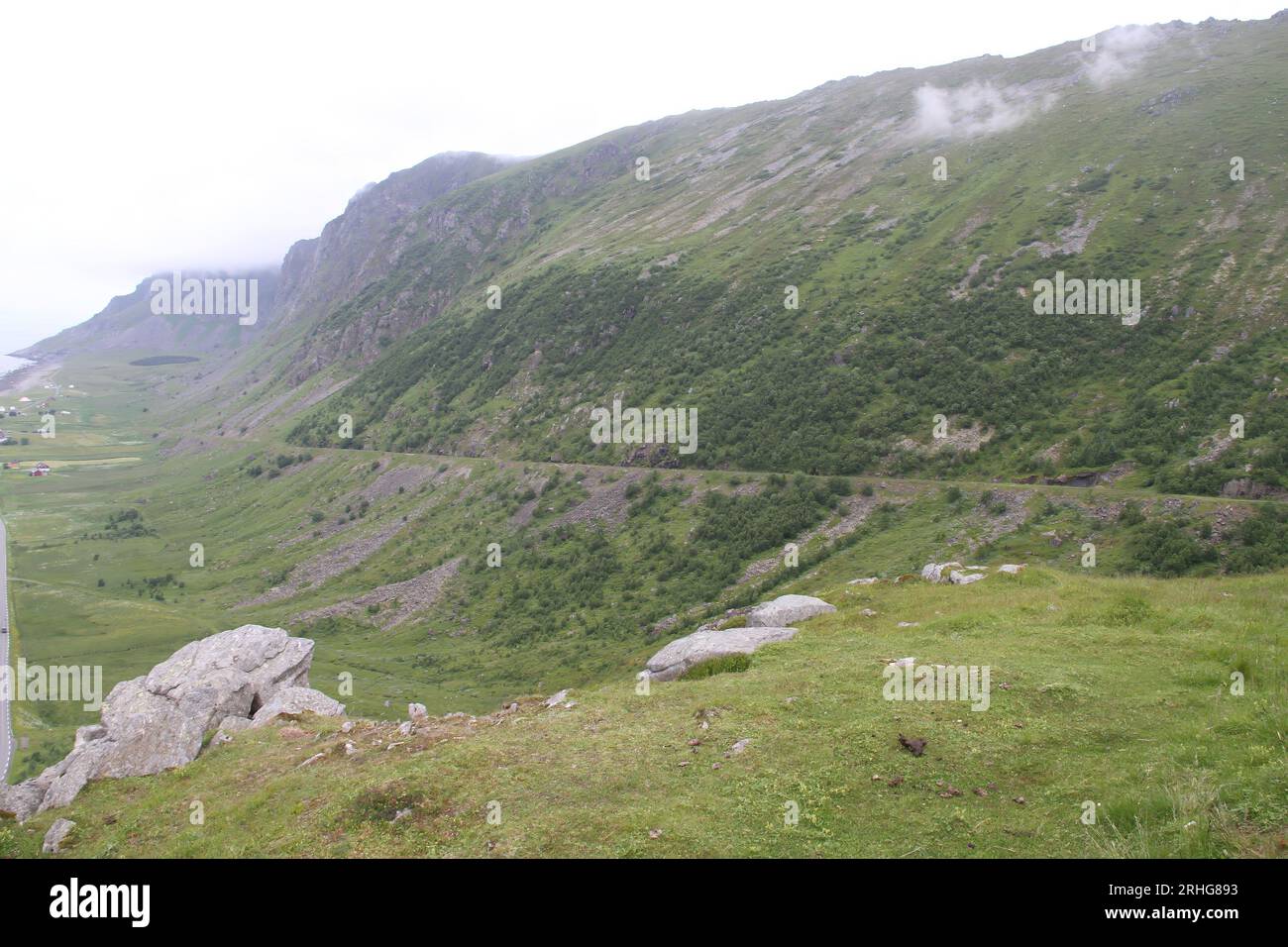 Lofoten peninsula, Norway, Mountains, lakes, and fjords Stock Photo - Alamy