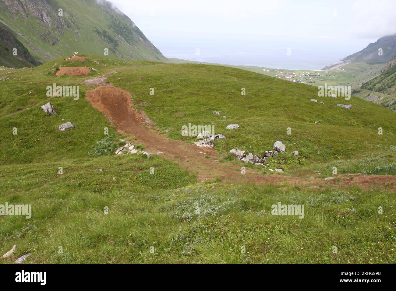 Lofoten peninsula, Norway, Mountains, lakes, and fjords Stock Photo - Alamy
