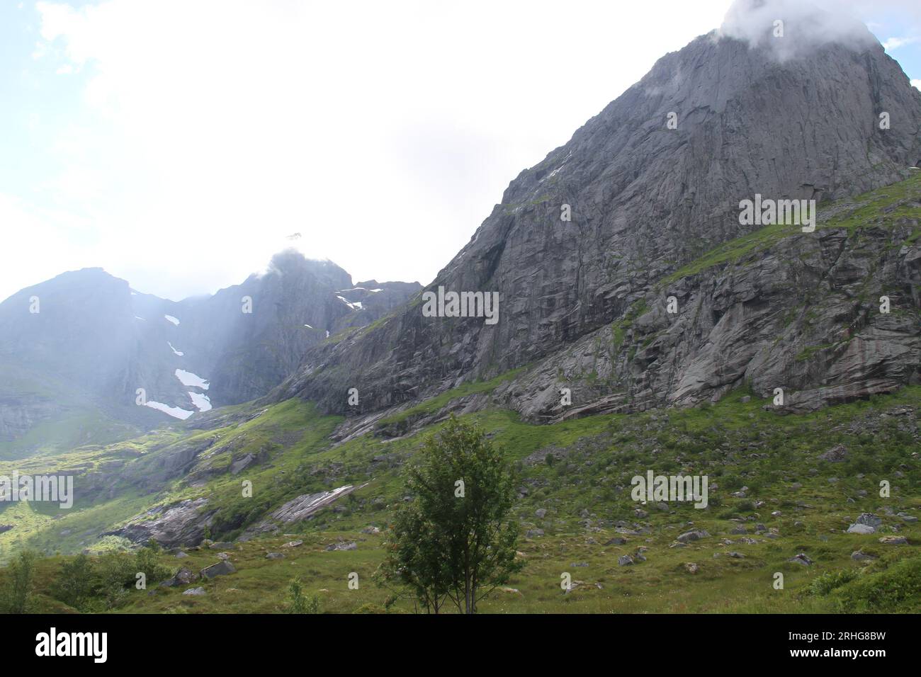 Lofoten peninsula, Norway, Mountains, lakes, and fjords Stock Photo - Alamy