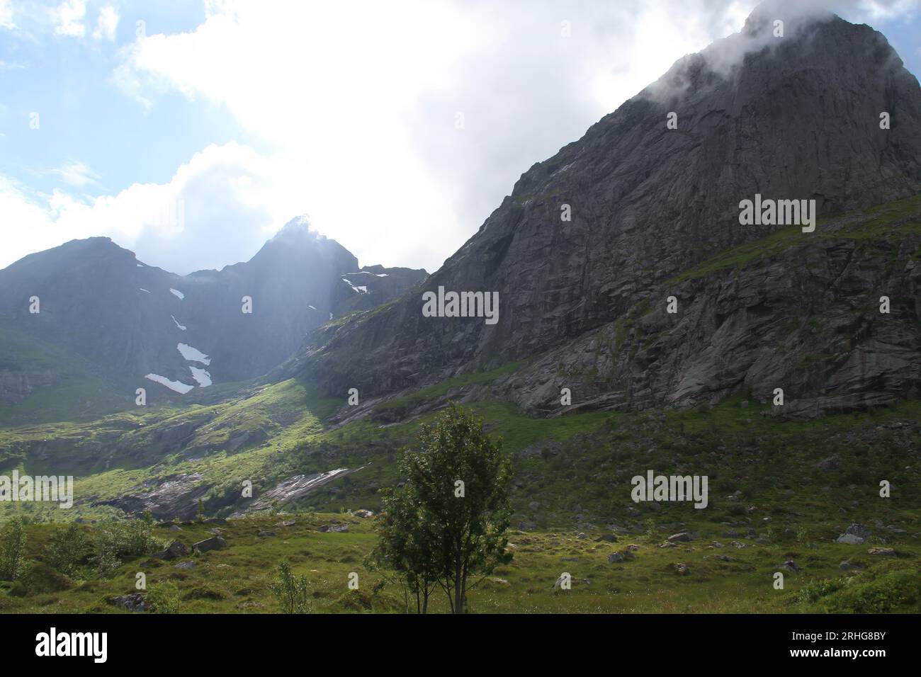 Lofoten peninsula, Norway, Mountains, lakes, and fjords Stock Photo - Alamy