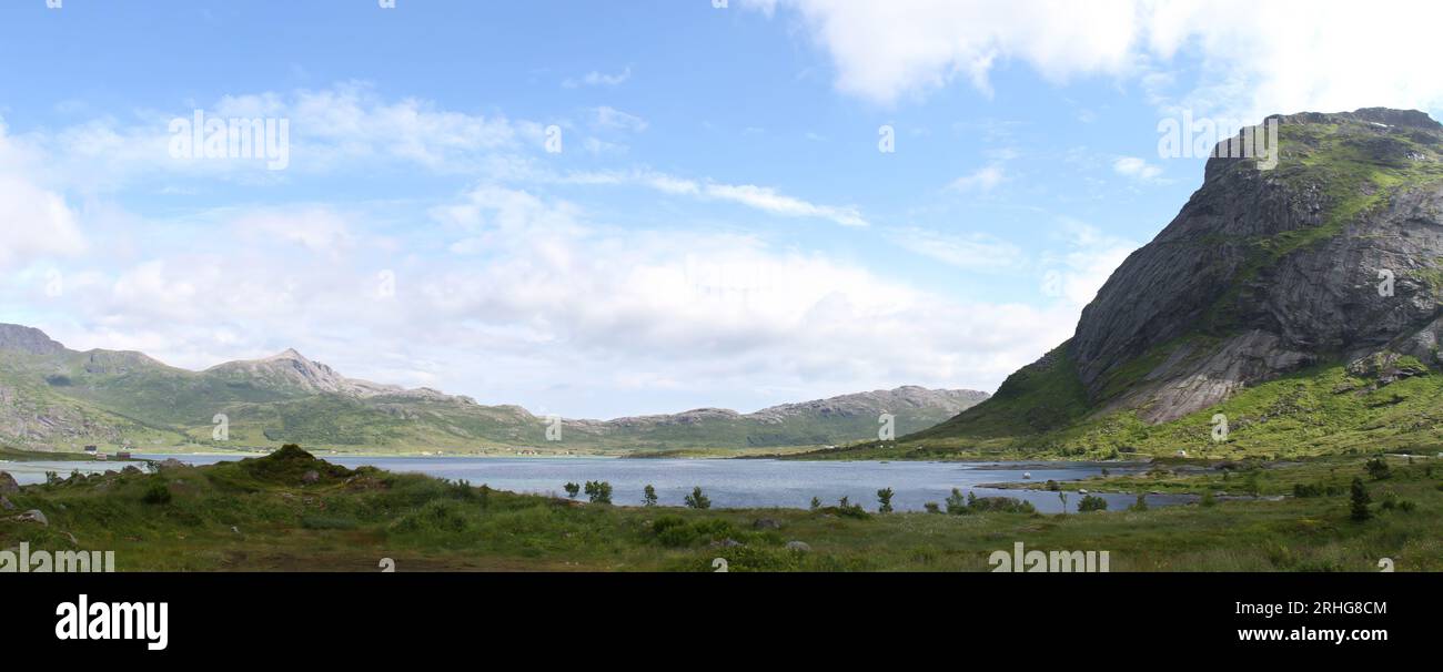Lofoten peninsula, Norway, Mountains, lakes, and fjords Stock Photo - Alamy