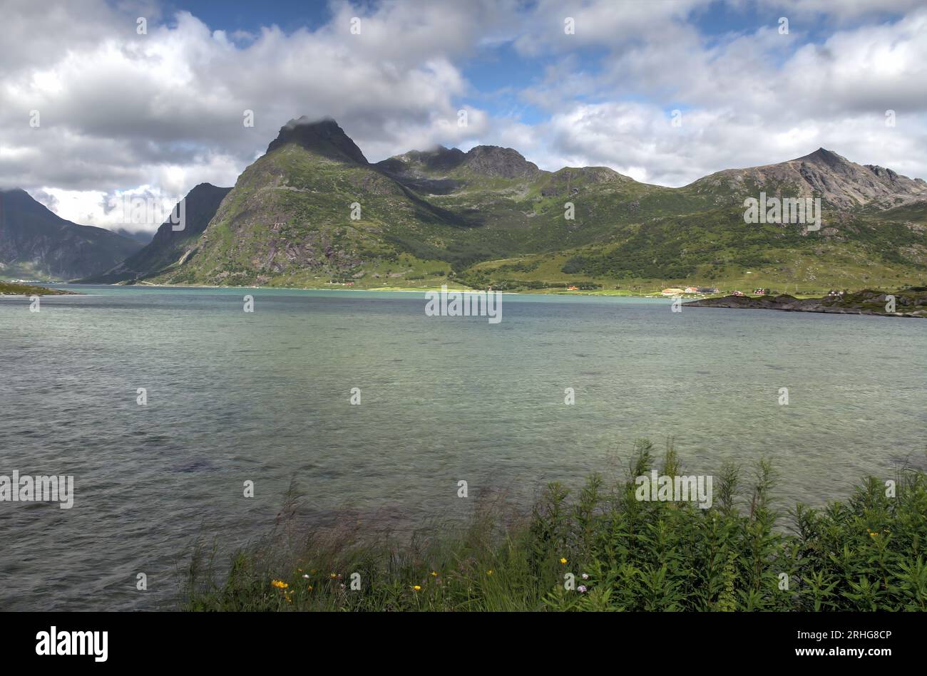 Lofoten peninsula, Norway, Mountains, lakes, and fjords Stock Photo - Alamy