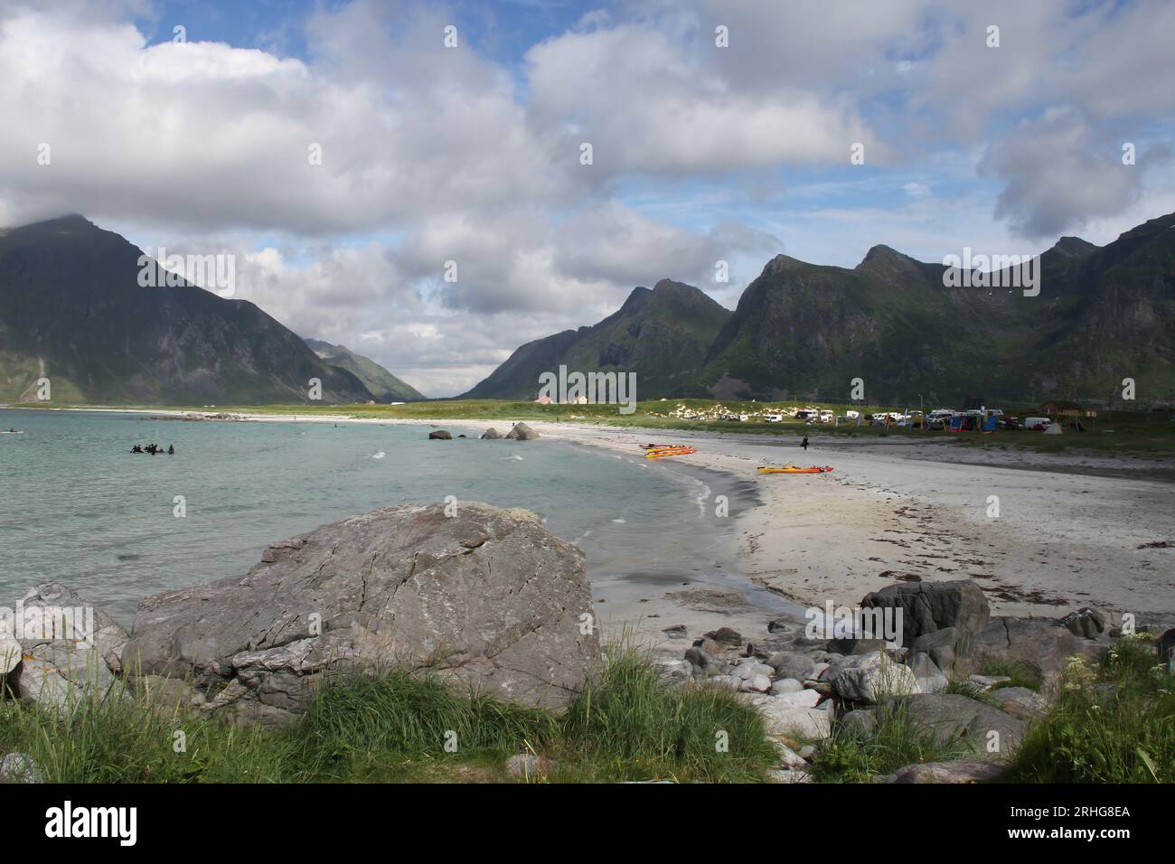 Lofoten peninsula, Norway, Mountains, lakes, and fjords Stock Photo - Alamy