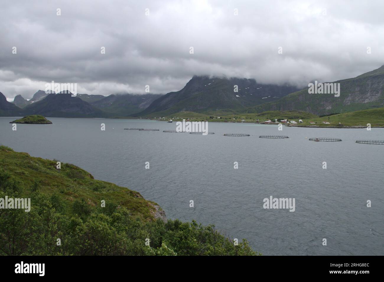 Lofoten peninsula, Norway, Mountains, lakes, and fjords Stock Photo - Alamy