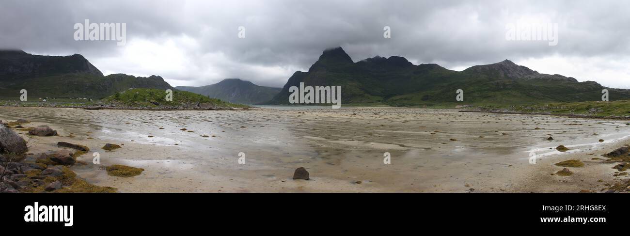 Lofoten peninsula, Norway, Mountains, lakes, and fjords Stock Photo - Alamy