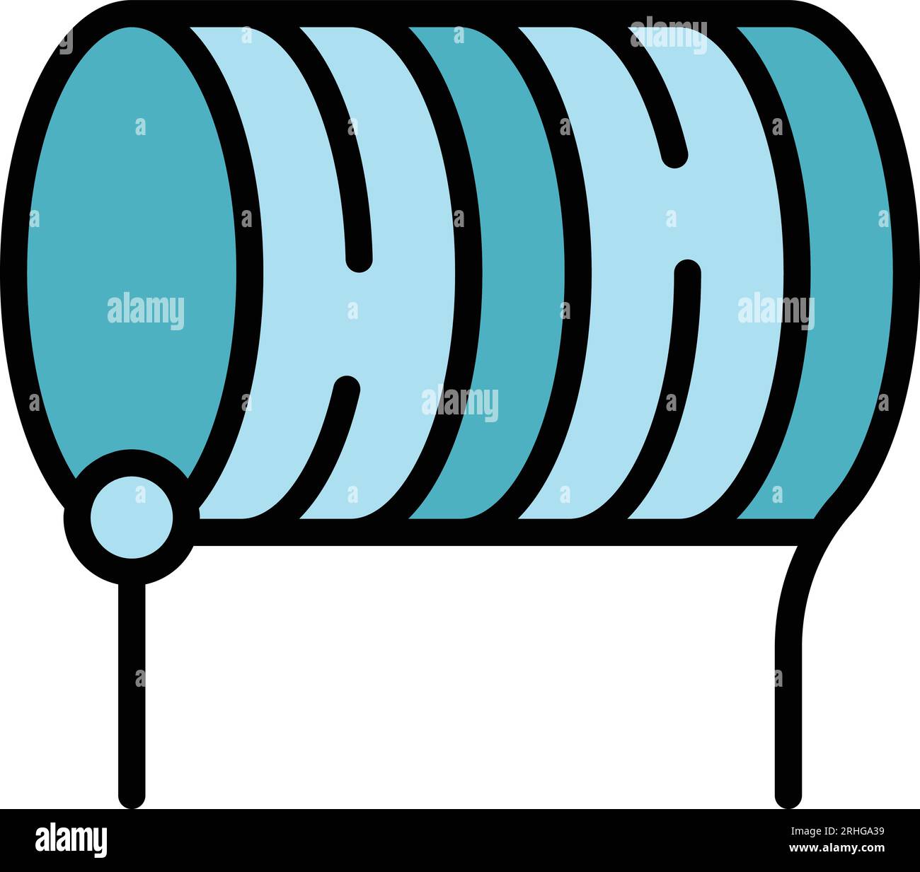 Coil vapor icon outline vector. Vape cigarette. Electronic smoke color ...