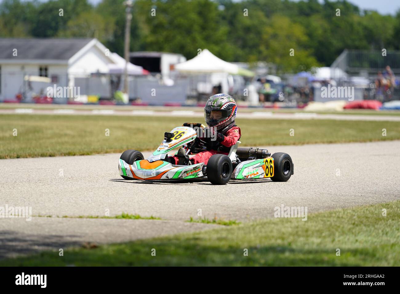 Adult go-kart drivers raced in national races at Badger Kart club Wolf ...