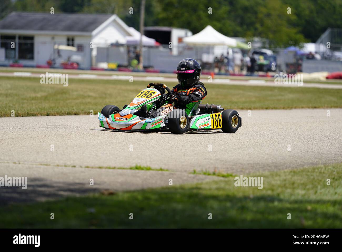 Adult go-kart drivers raced in national races at Badger Kart club Wolf ...