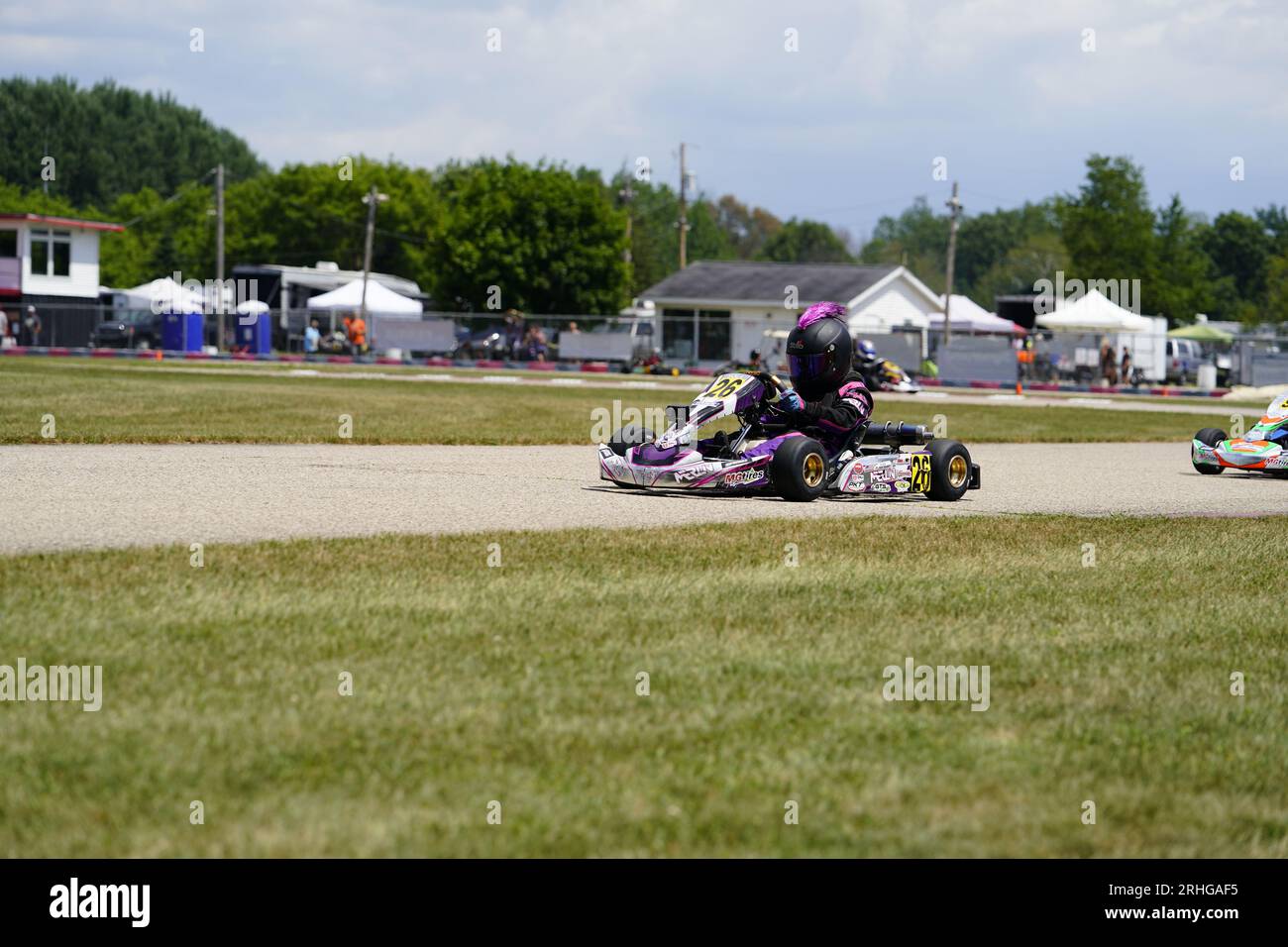 Adult go-kart drivers raced in national races at Badger Kart club Wolf ...