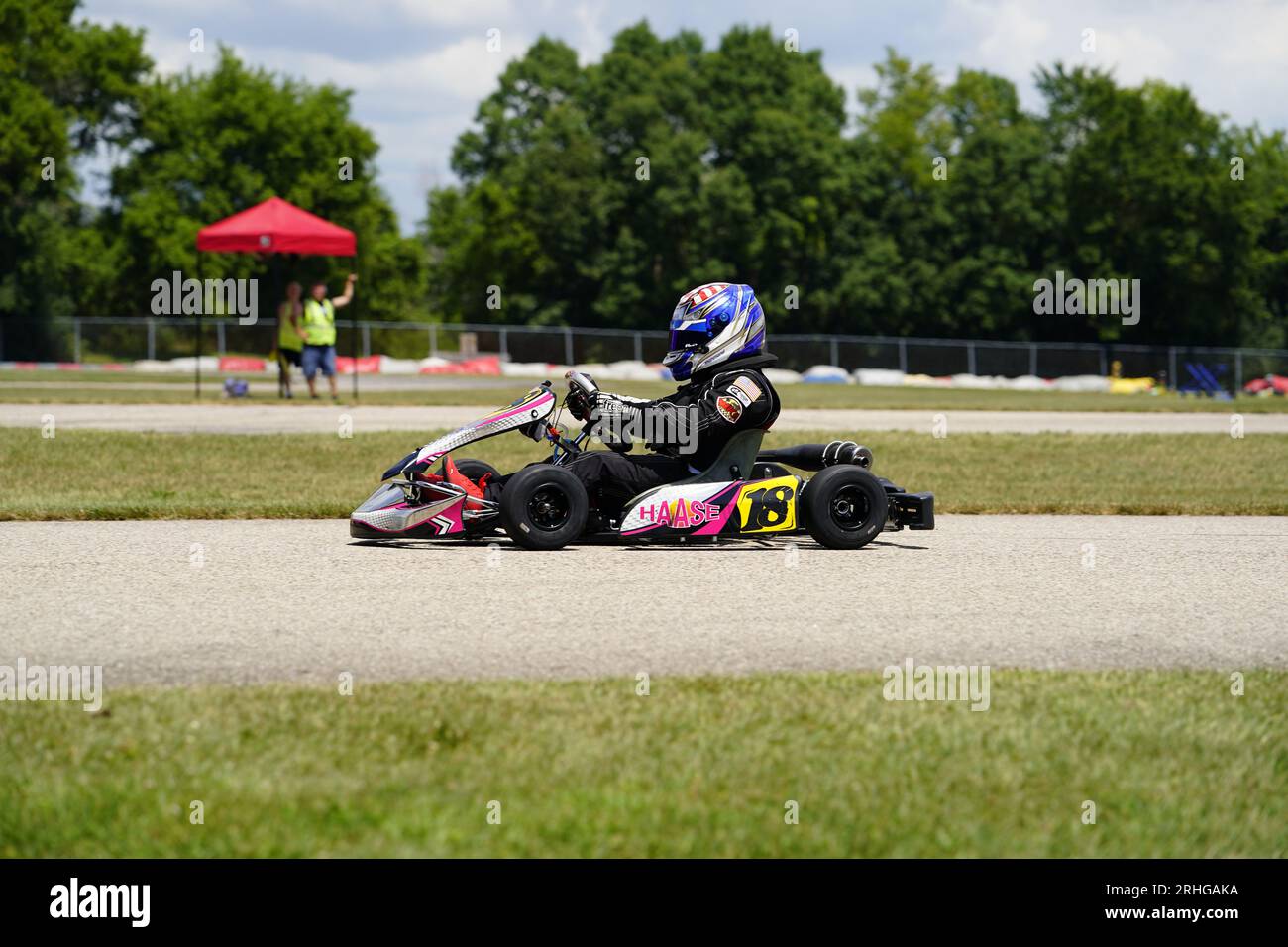 Adult go-kart drivers raced in national races at Badger Kart club Wolf ...