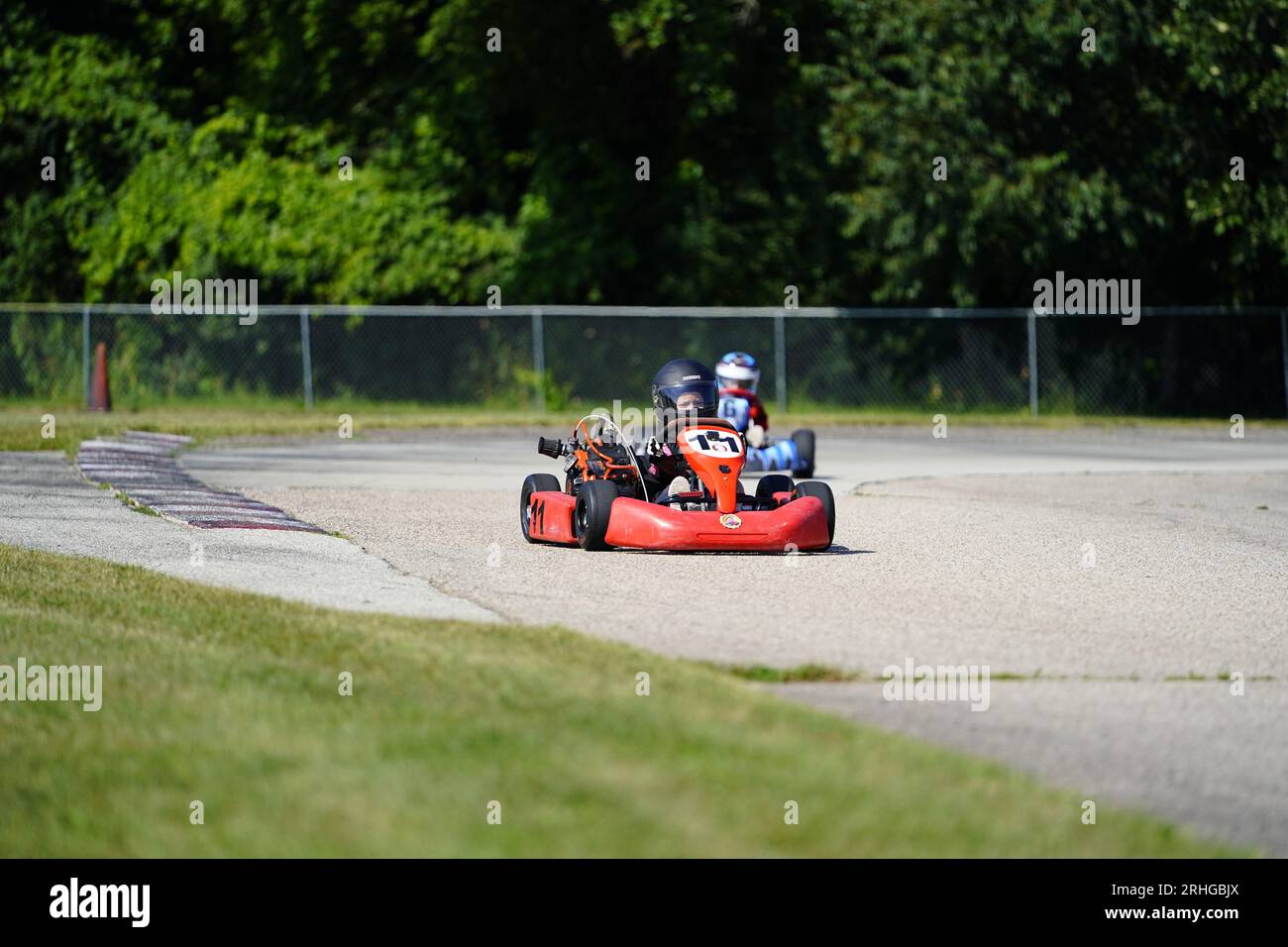Adult go-kart drivers raced in national races at Badger Kart club Wolf ...