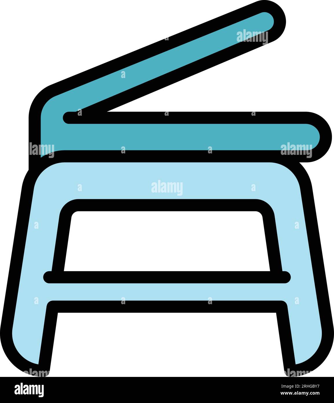 Best laptop stand icon outline vector. Desk computer. Work posture ...