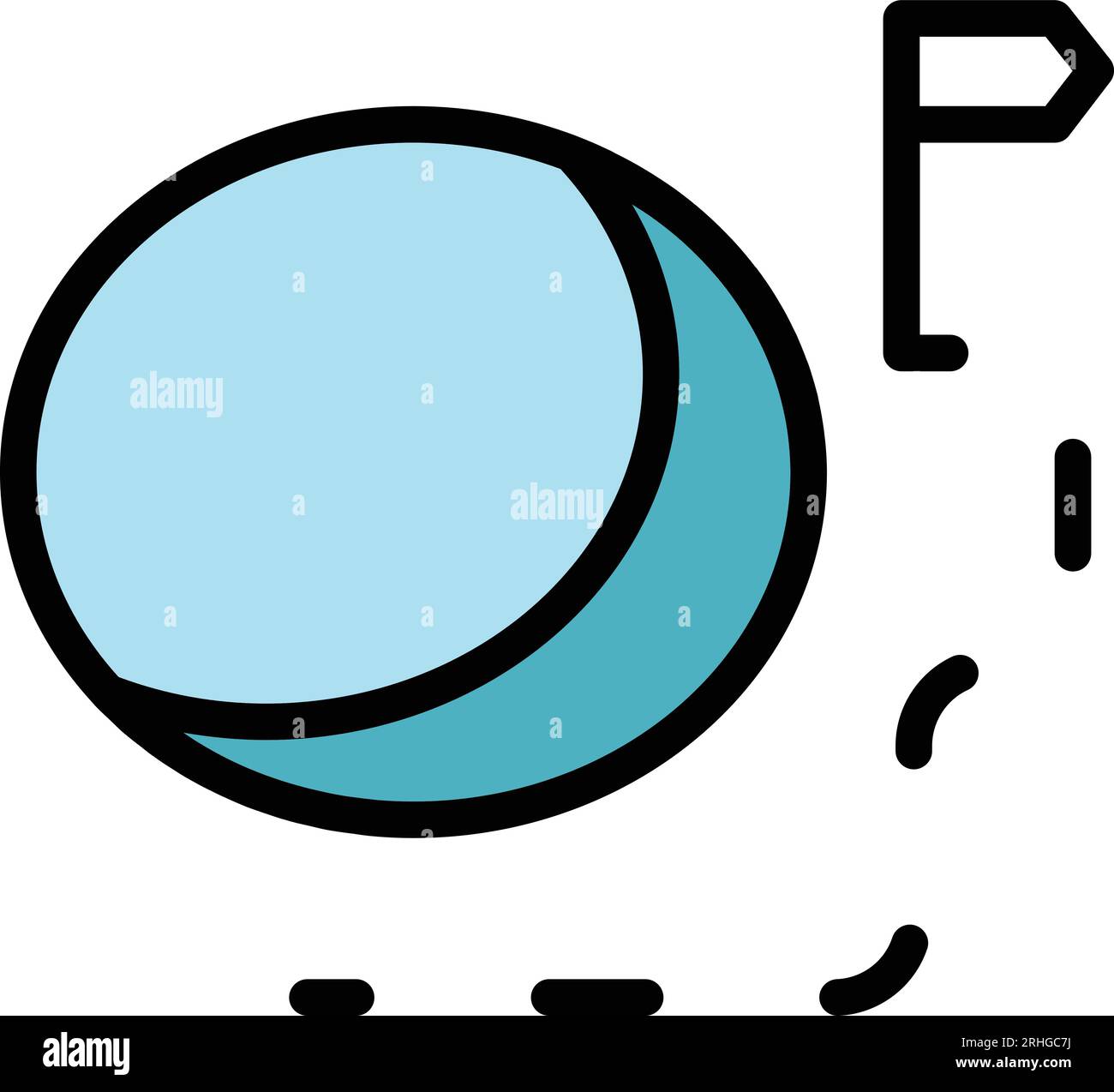 Trajectory icon outline vector. Part exam. Launch travel color flat ...