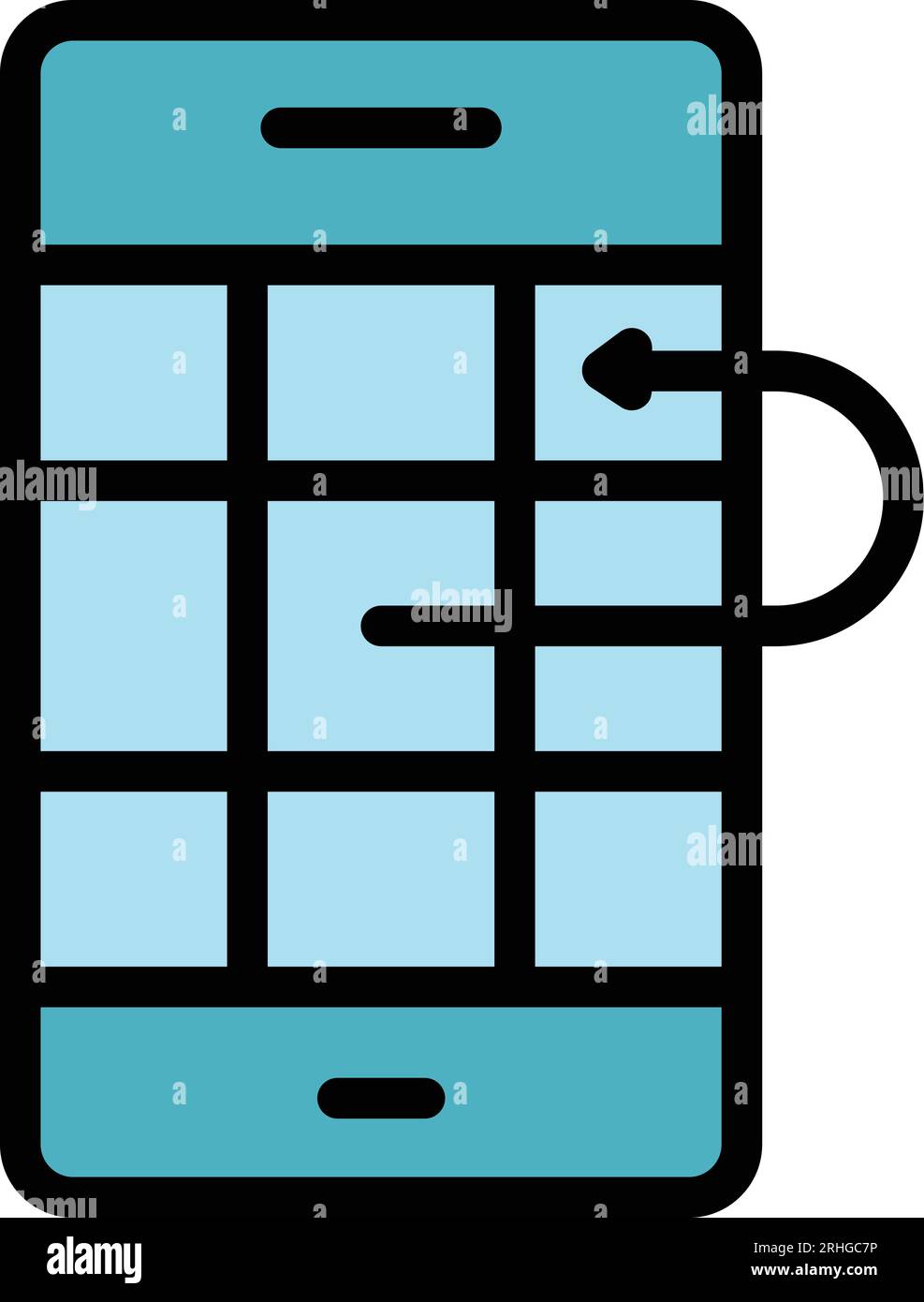 Phone trajectory icon outline vector. Travel plane. Bullet distance ...