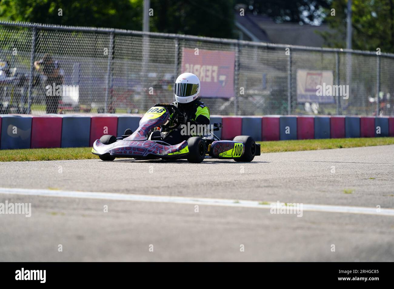 Adult go-kart drivers raced in national races at Badger Kart club Wolf ...