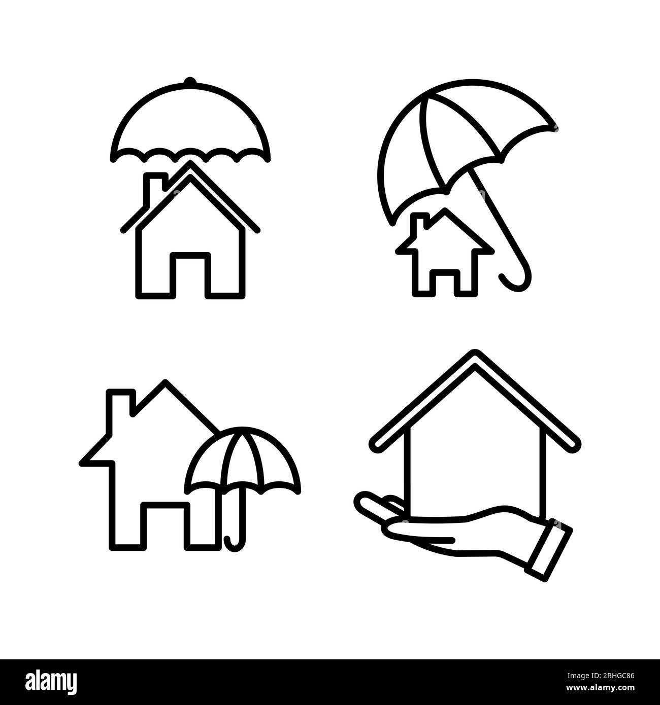 Home insurance icon vector. home shield protect logo Stock Vector Image ...