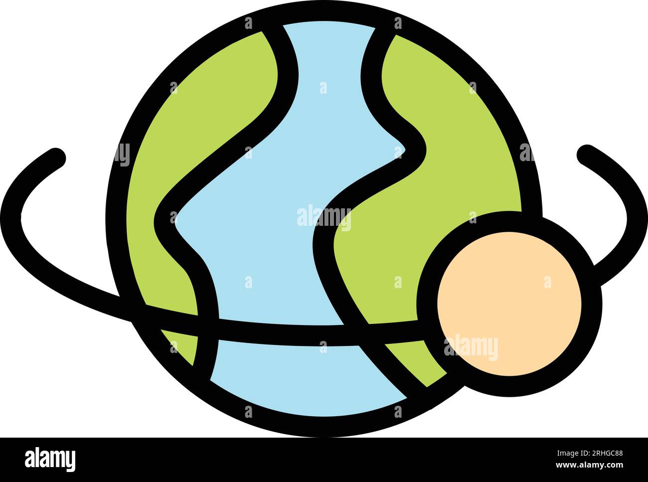 Space trajectory icon outline vector. Travel distance. Graph motion ...