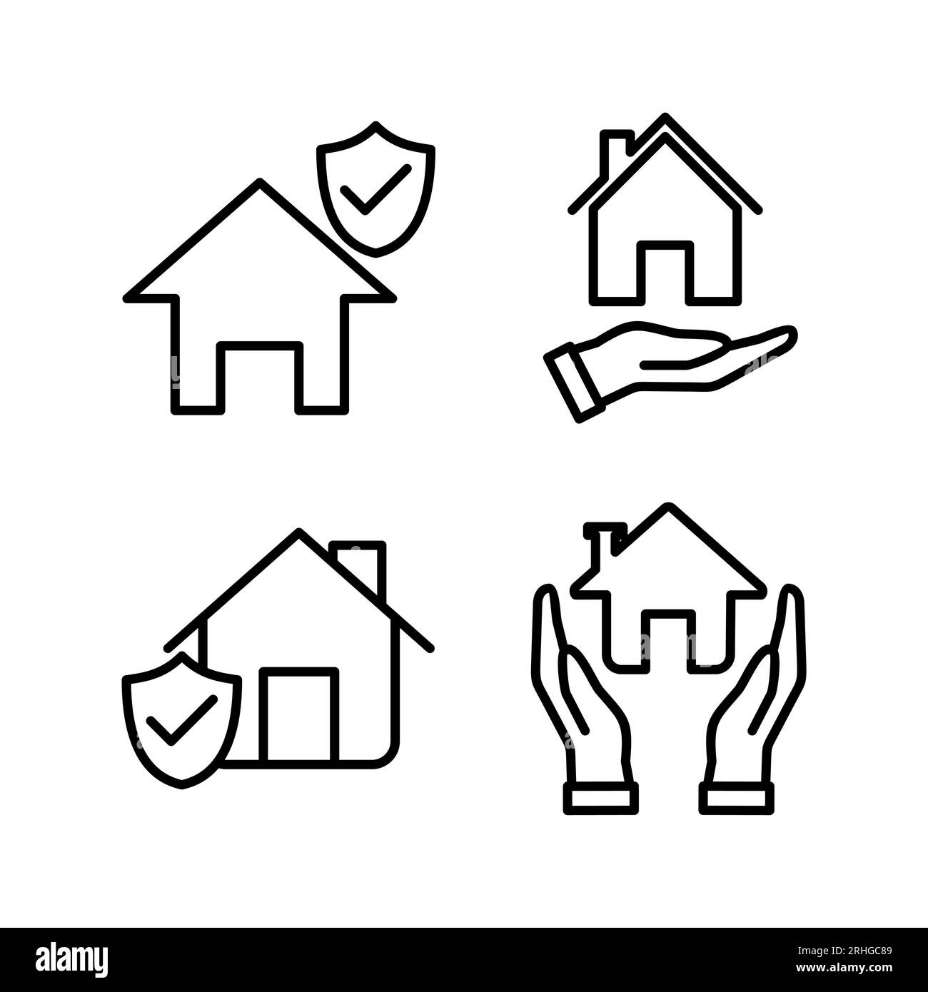 Home insurance icon vector. home shield protect logo Stock Vector Image ...