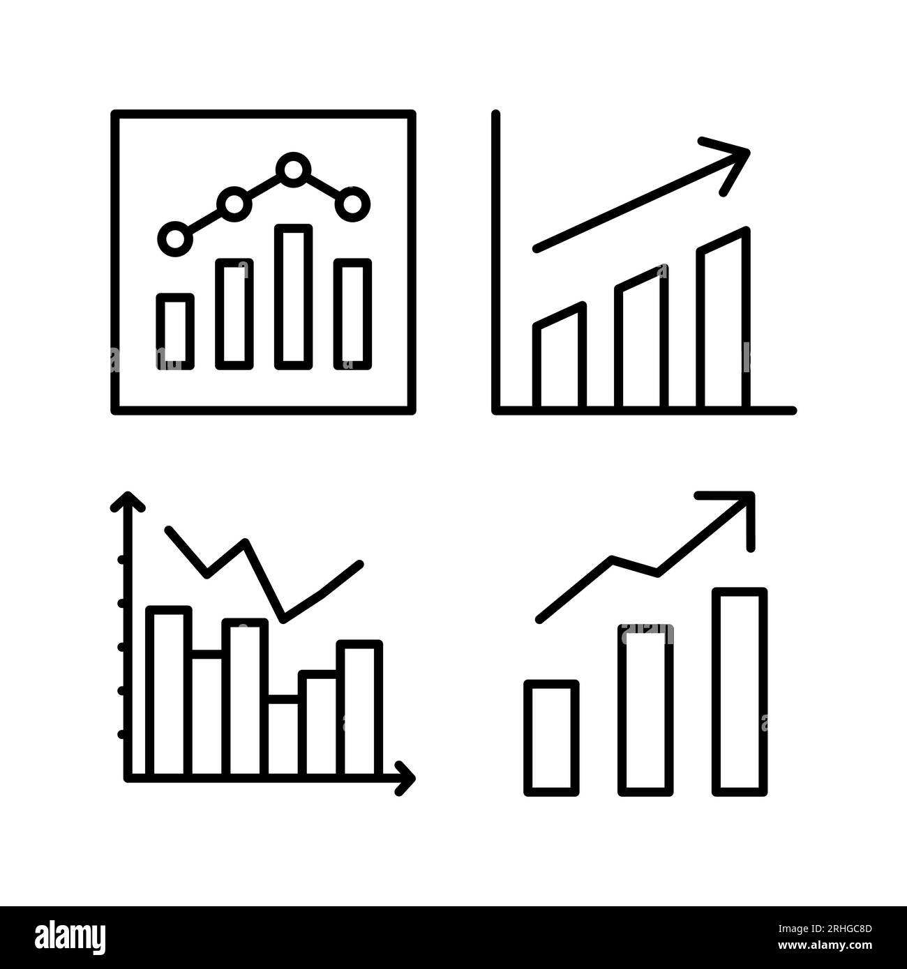 Growing graph Icon vector. Chart icon. Graph Icon Stock Vector Image ...