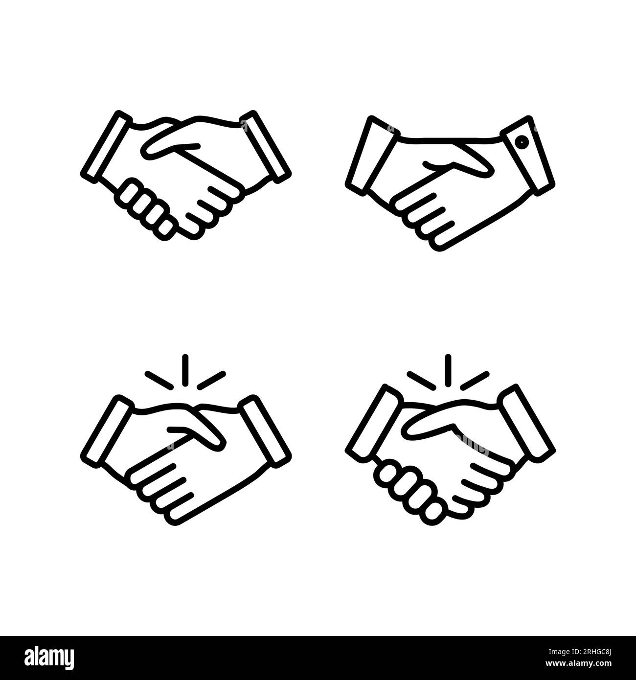 Hand shake icon vector. business handshake. contract agreement ...