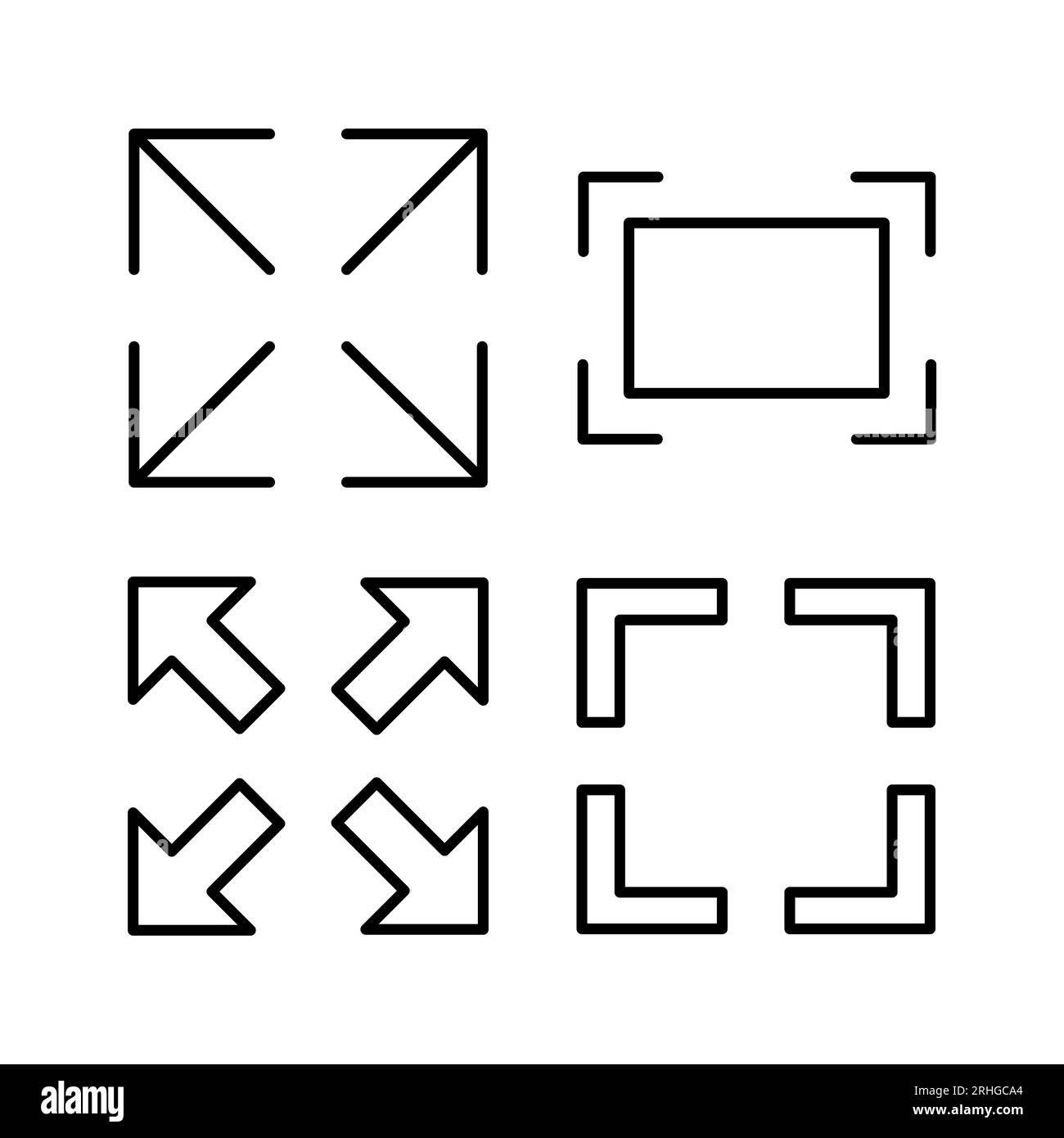Expand menu icon vector vectors Black and White Stock Photos & Images ...