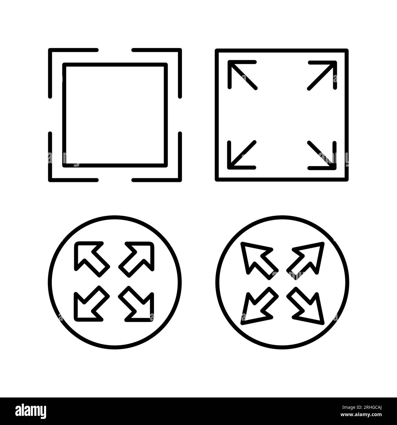 Expand menu icon vector vectors Black and White Stock Photos & Images ...